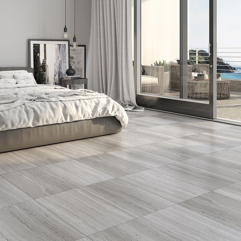 Haisa Light Honed Marble Tile | 12x24x3/8 | Marble Flooring | Gray Marble