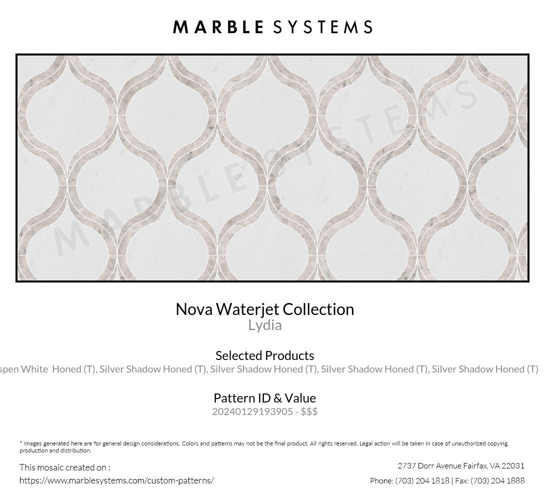 Lydia | Marble Systems, Marble Supplier, Marble Travertine Granite Tile