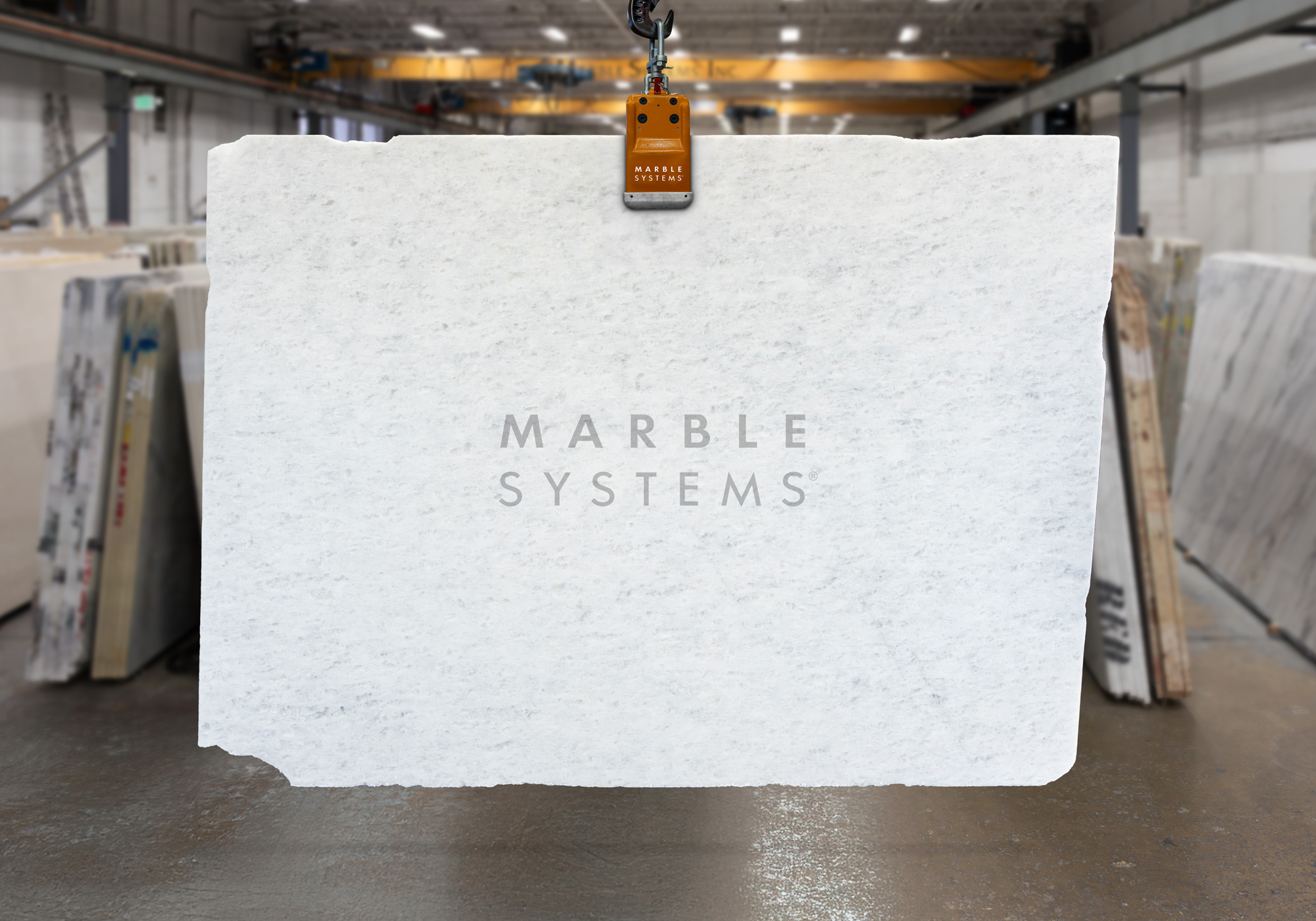 Absolute White Textured Marble Slab Random